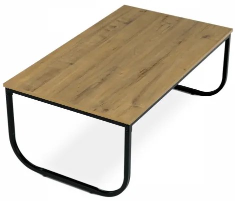 Konferenční stolek MDF divoký dub černý kov CT-622 OAK