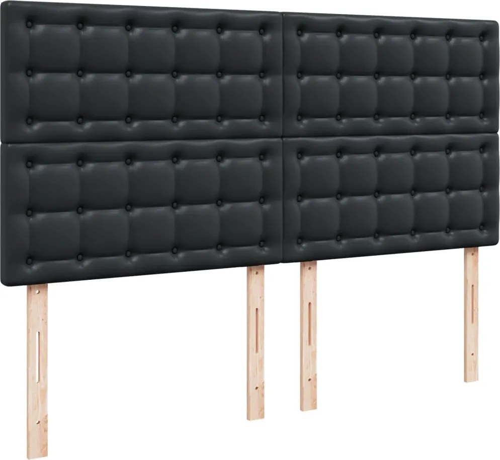 Box spring postel s matrací černá 180x200 cm umělá kůže 3293032