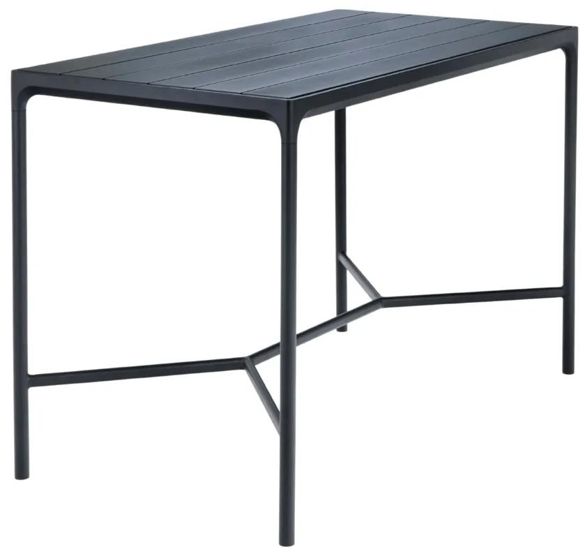 OnaDnes -20% Černý kovový zahradní barový stůl HOUE Four 160 x 90 cm