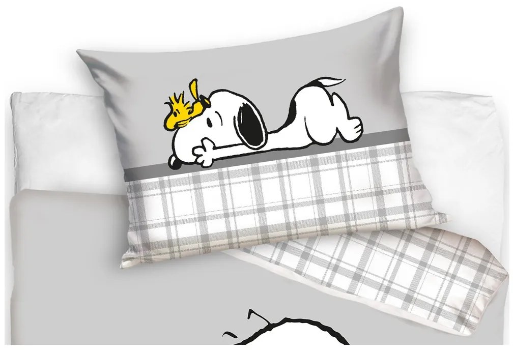 Carbotex Povlečení do postýlky 100x135 + 40x60 cm - Snoopy Nejlepší kamarádi