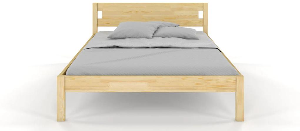 Dřevěná postel Visby LAXBAKEN z borovice / 160x200 cm, přírodní barva