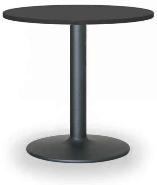 Konferenční stolek ZEUS II, průměr 60 cm, černá podnož, grafit