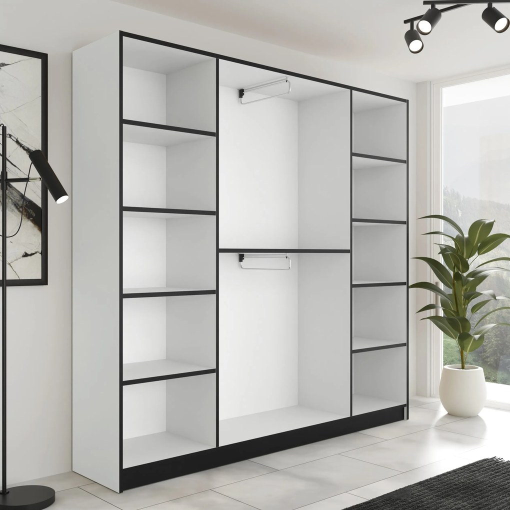 Szafa otwierana Roj4D - 206,4x205x39 cm bílý