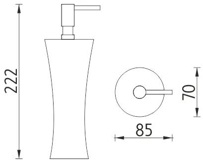 Dávkovač tekutého mýdla, pumpička plast NIMCO ATRI AT 5031-70