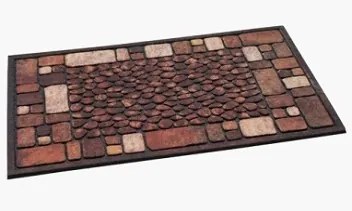 Vopi | Rohožka  Ecomat MP 017 St Croix Brown, rozměr 40x60 cm, šedá