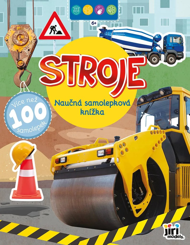 JIRI MODELS Naučná samolepková knížka Stavební stroje 1