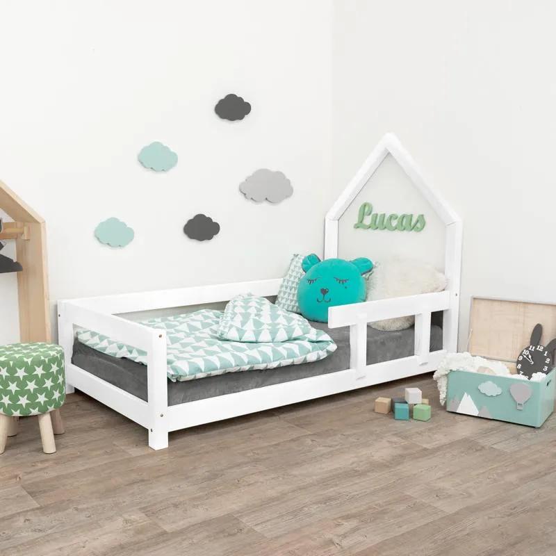 Benlemi Dětská postel domeček POPPI s bočnicí vpravo Barva: Cihlová, Rozměr: 120 x 200 cm