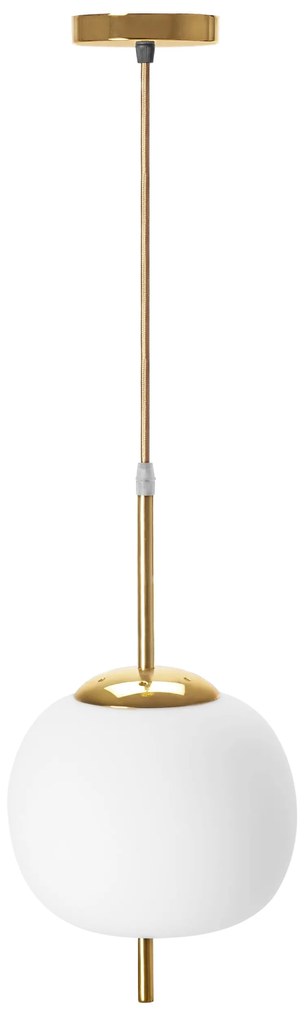 Toolight - skleněná závěsná stropní lampa APP669-1CP, zlatá, OSW-00094