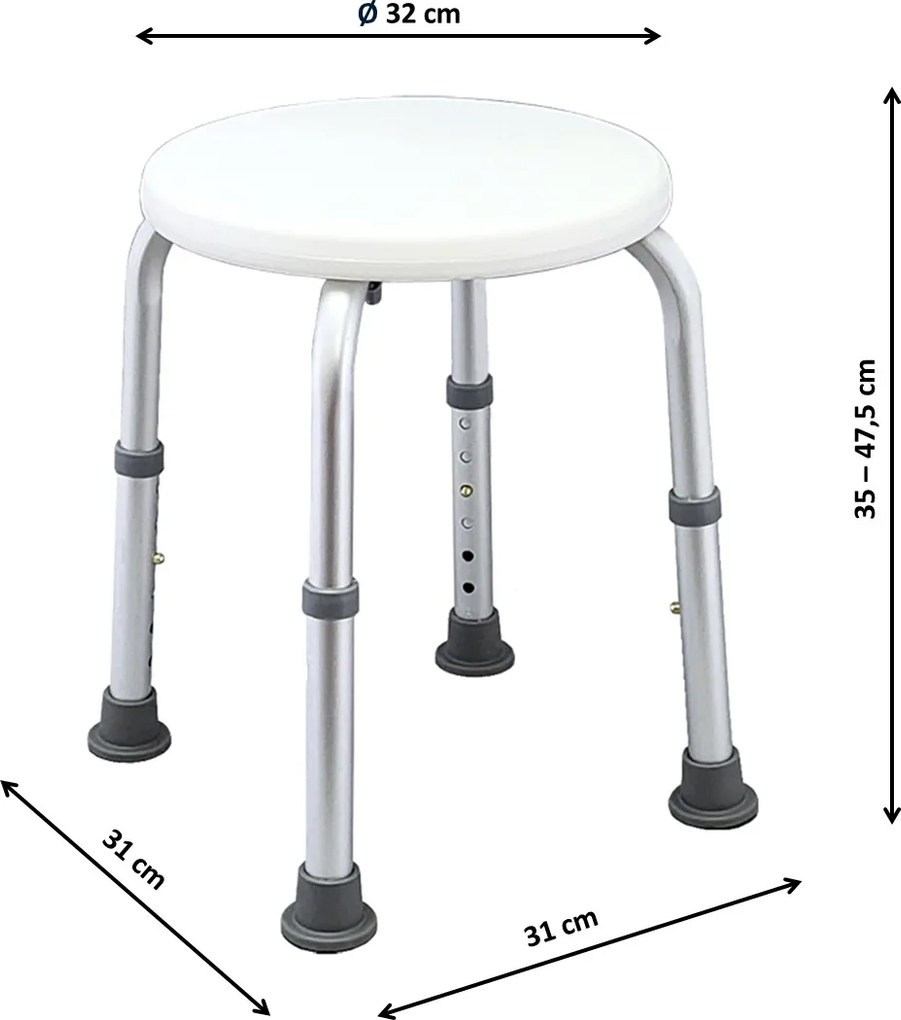 VMBal Stolička do sprchy - nosnost 120 kg