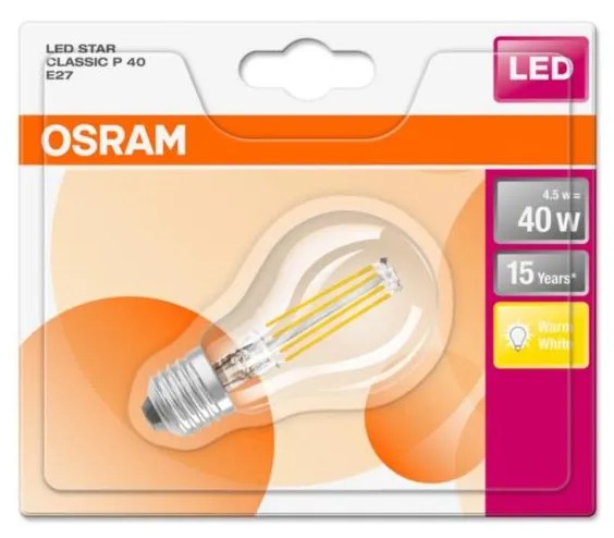 Osram LED Žárovka RETROFIT E27/4W/230V 2700K - Osram P224745