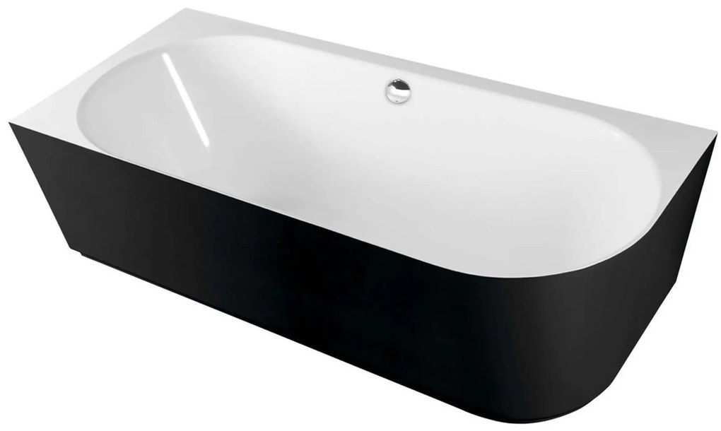 Polysan - Vana Sussi L, 160x70x50 cm, levá, černá/bílá 80219L