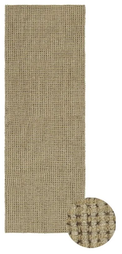 Khaki pratelný/ručně tkaný vlněný běhoun 80x230 cm Unexpected Wool – Lorena Canals