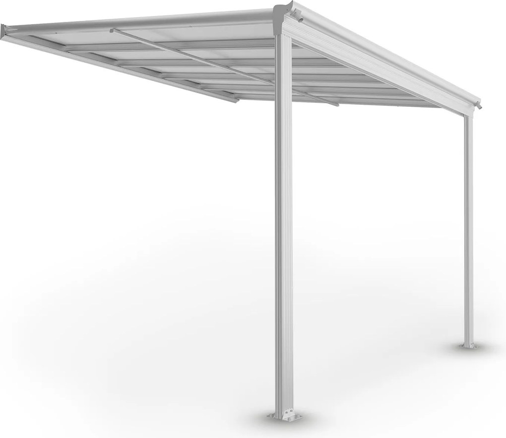 Juskys Hliníkové zastřešení terasy Borneo Barva: tmavě šedá, Velikost: 4 × 3 m
