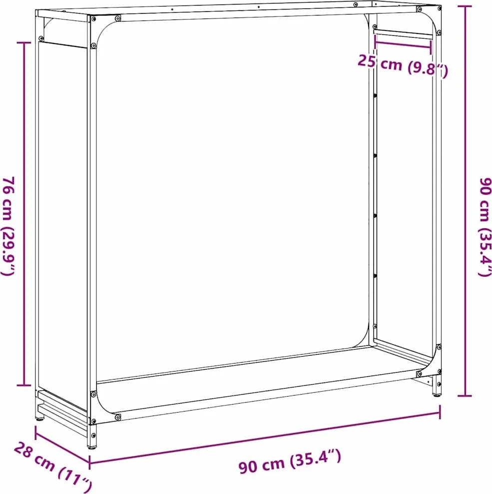 vidaXL Stojan na palivové dřevo Ocel válcovaná za studena [864218] Barva: Olivově zelená