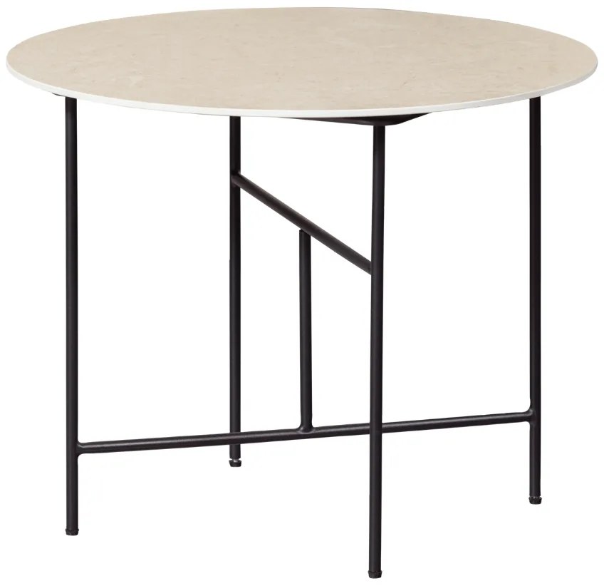 OnaDnes -20% Hoorns Béžový konferenční stolek Tatum 60 cm s mramorovým dekorem