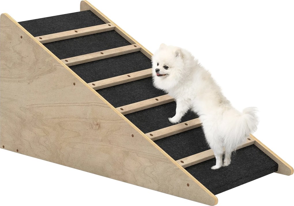 PawHut Rampa pro psy, rampa do auta, protiskluzová pomůcka pro střední psy do 20 kg, 90 x 40 x 45 cm | Aosom