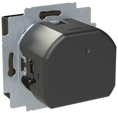 ABB Levit M zásuvka onyx/kouřová černá s USB nabíjením 5569H-A32357 63 s clonkami 2CHH693257A4063