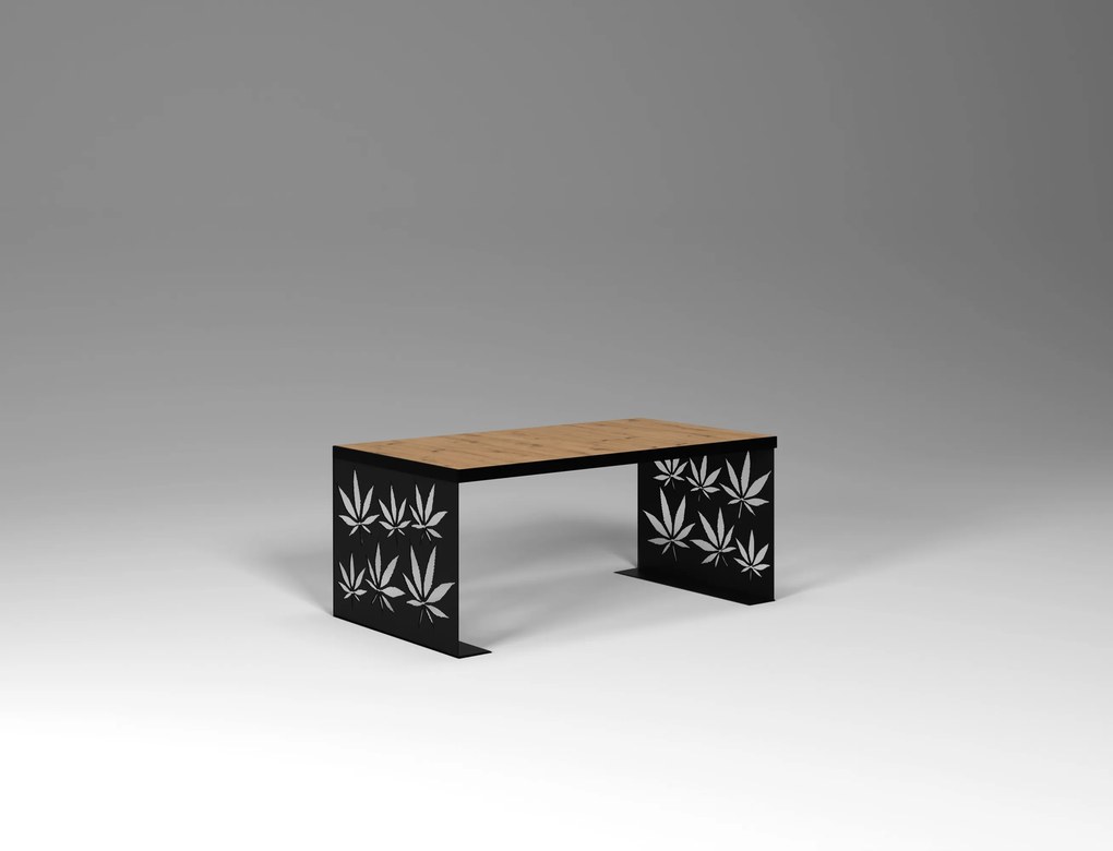 ARK Konferenční stolek OSKAR, Dub Votan/Černá 110 cm