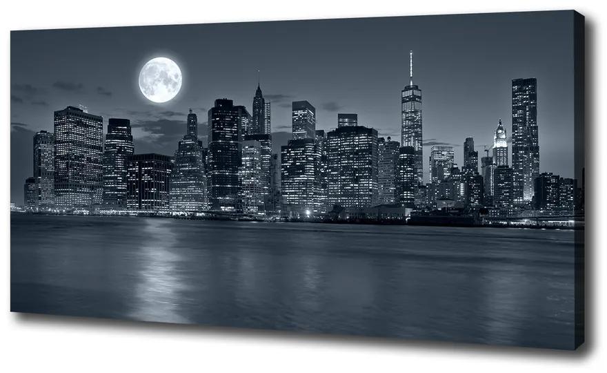 Wallmuralia Foto obraz na plátně do obýváku New York noc 100x50 cm