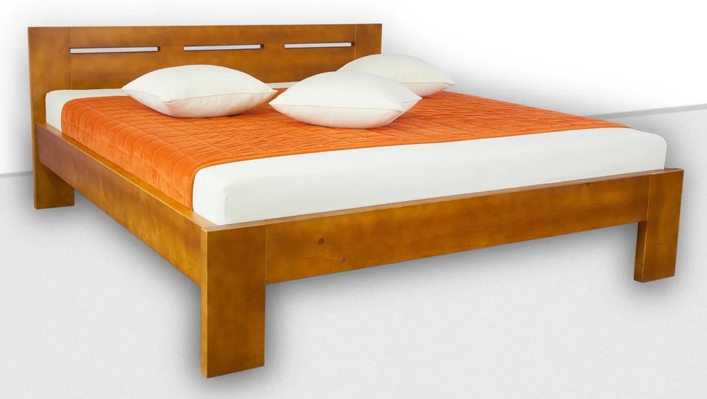 Krajča Manželská postel z masivu Jessy 160 x 200 cm Povrchová úprava: Bez nátěru, Druh dřeva: Jasan