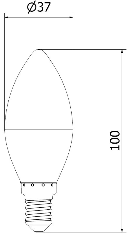 Mexen Nova, LED žárovka E14, C37, 6W, teplá - 3000K, 630 lm - L102-E14-0630-01