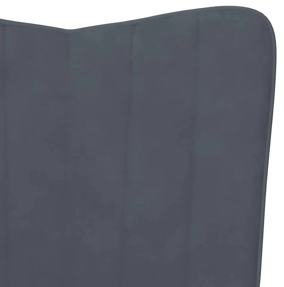 vidaXL Marketos Relaxační křeslo tmavě šedé samet