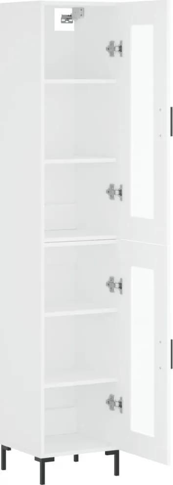 vidaXL Skříň highboard 34,5 x 34 x 180 cm kompozitní dřevo [3199425] Barva: bílá s vysokým leskem