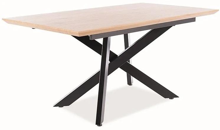 Casarredo - Komfort nábytek Rozkládací jídelní stůl CAPITOL 160x90 dub/černá mat
