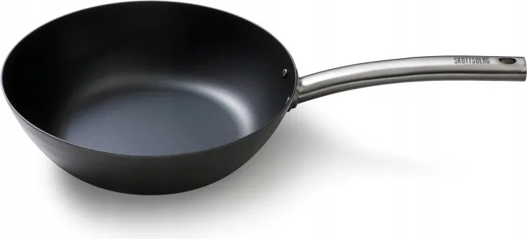 Pánev wok z uhlíkové oceli nepřilnavá Skottsberg Carbon 28 cm K3