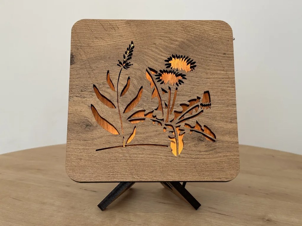 Li-Go "Pampeliška" lampa 19x19cm provedení povrchu: jedle