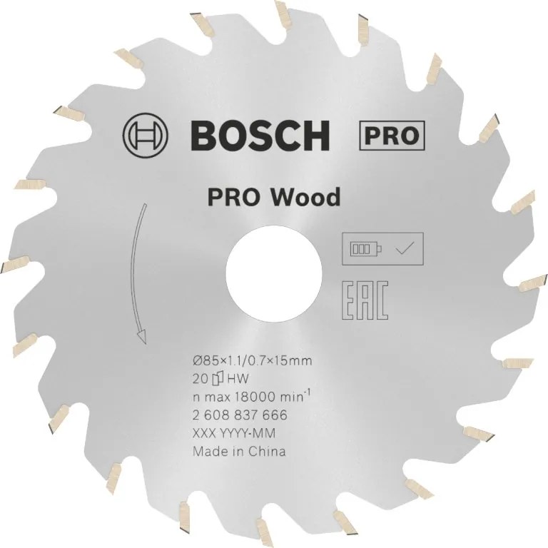 Pilový kotouč Bosch Standard for Wood 85x15 mm/20z.