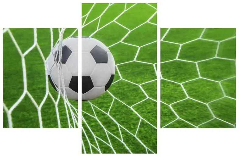 Obraz fotbalového míče v síti (90x60 cm)
