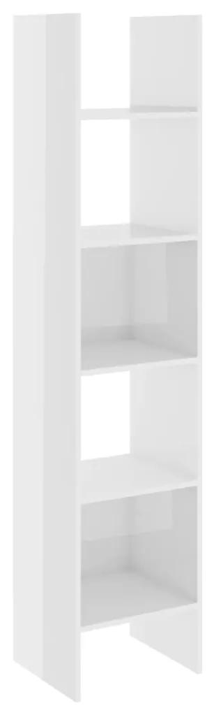 vidaXL Knihovna bílá s vysokým leskem 40 x 35 x 180 cm dřevotříska