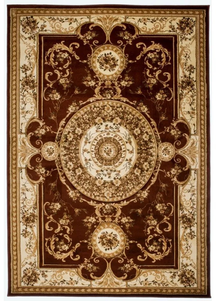 Kusový koberec klasický vzor 3 hnědý, Velikosti 200x400cm