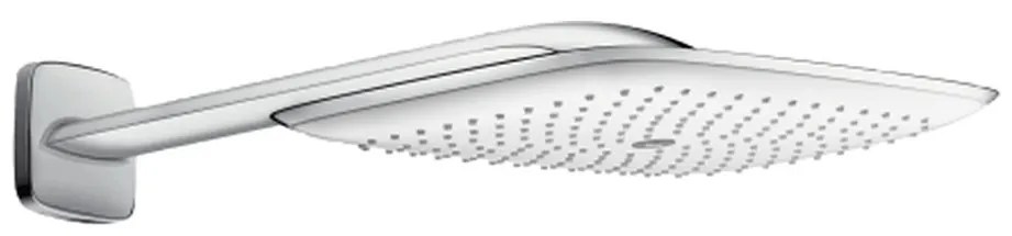 Hansgrohe PuraVida - Hlavová sprcha 400 mm se sprchovým ramenem 387 mm, 1jet, bílá-chrom 27437400