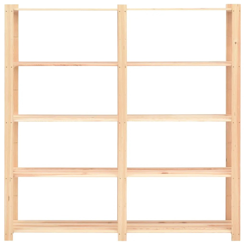 Úložný Regál 5 Polic 2 Ks 170X38X170 Cm Masivní Borovice 500 Kg