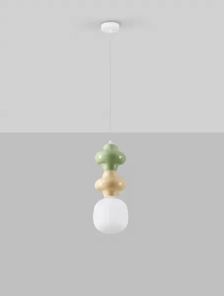LED zeleno-žlutá moderní svítilna Clio