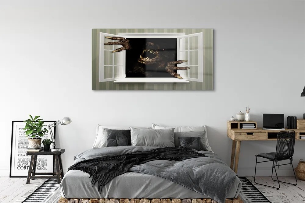 akrylový obraz Okno hrozná forma 140x70 cm