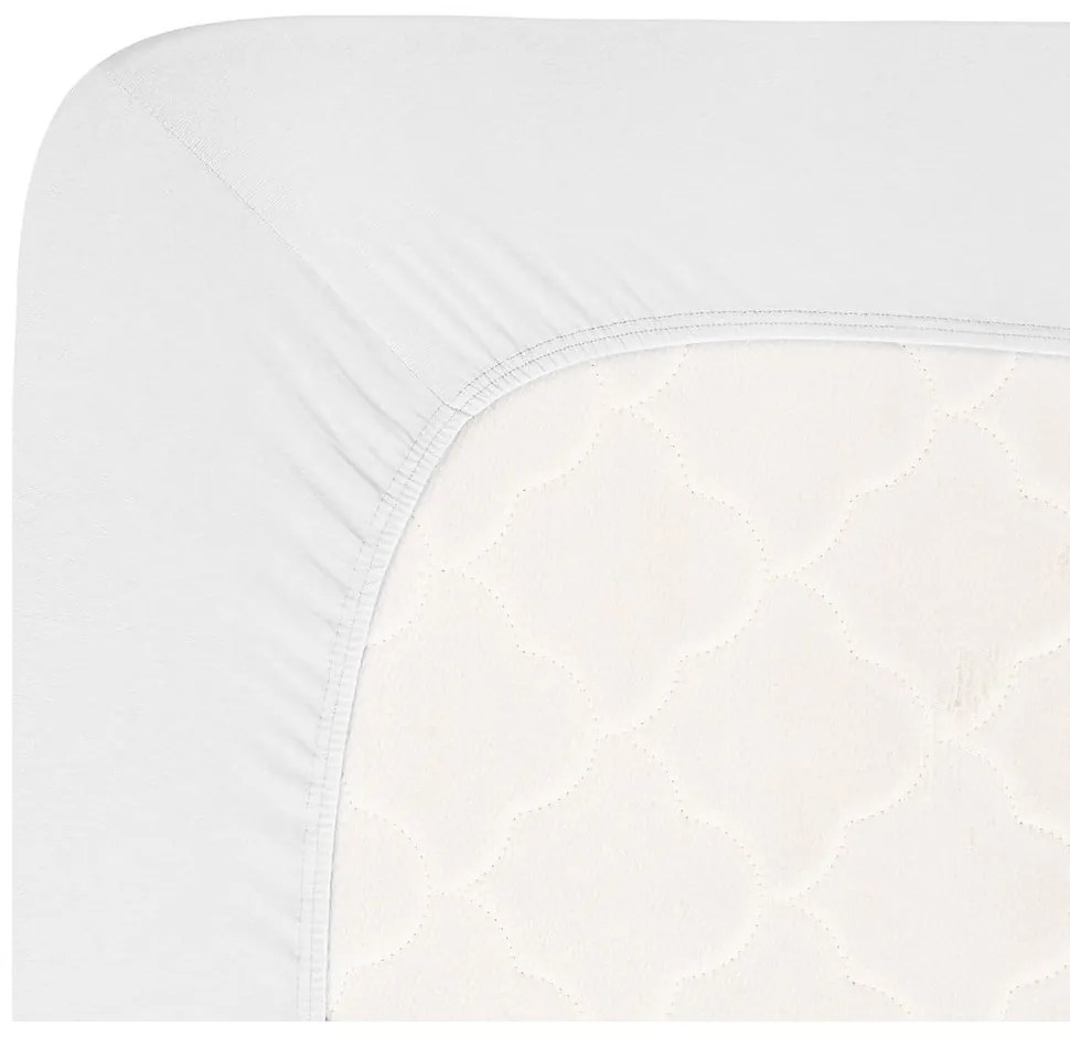 Bílé napínací prostěradlo jersey 140x200 cm Boxspring – Andrea Simone