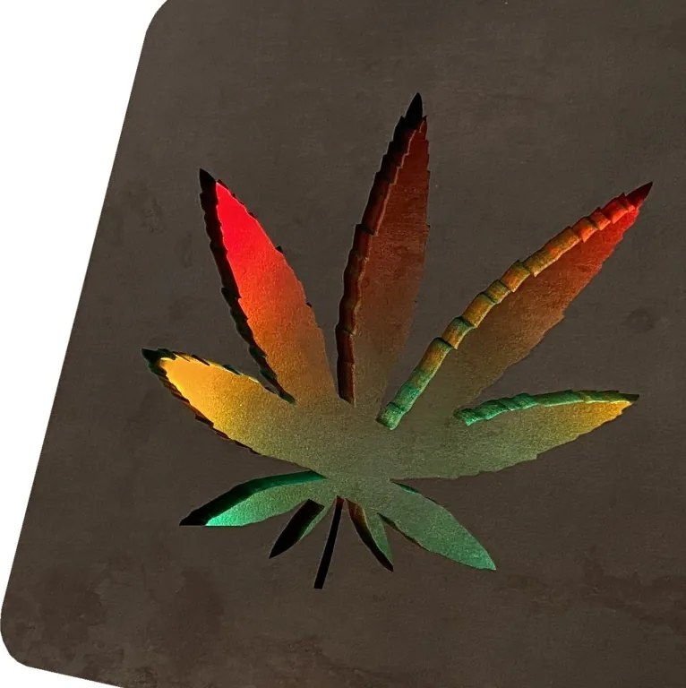 Li-Go "List Canabis" lampa 19x19 cm provedení povrchu: bříza