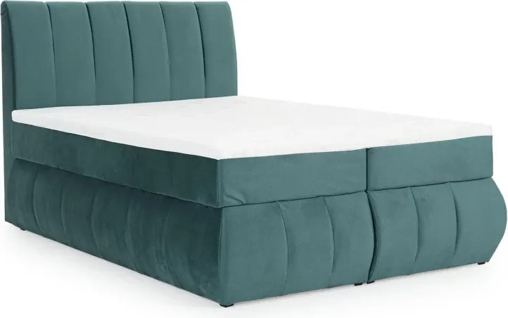 Postel Boxspring Vincenzia 200x180, růžová (Mat Velvet 63 - BVI 17)