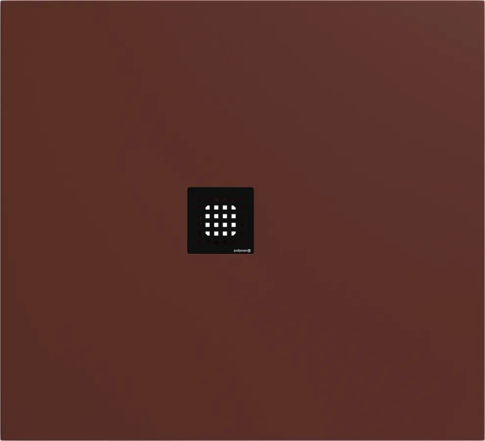 Polysan Flexia sprchová vanička 110 x 100 cm s možností úpravy rozměru litý mramor hnědá matná 72922.71