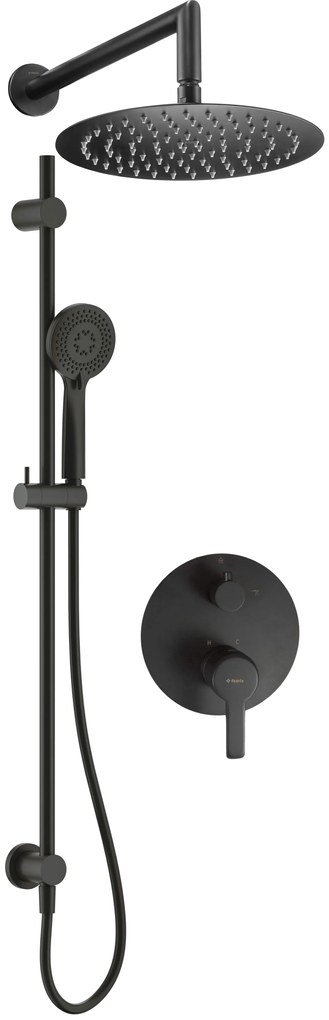 Deante Concealed shower set, with sliding bar - with shower head