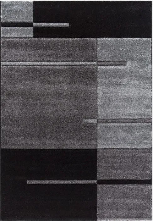 Ayyildiz, Kusový koberec Hawaii 1310 grey, 80x300, černá, kancelář