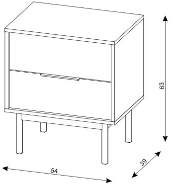 Noční stolek ELI černá