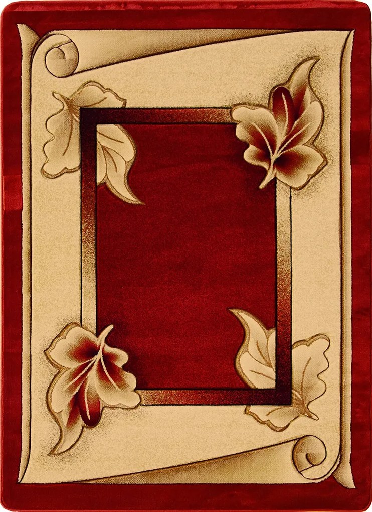 BE Koberec Adora 7014 RED - červený obdélníkový Rozměr: 120x180 cm