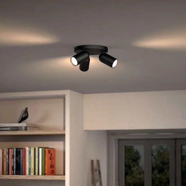 Philips - LED RGBW Stmívatelné bodové svítidlo PONGEE 3xGU10/4,8W/230V černá +DO