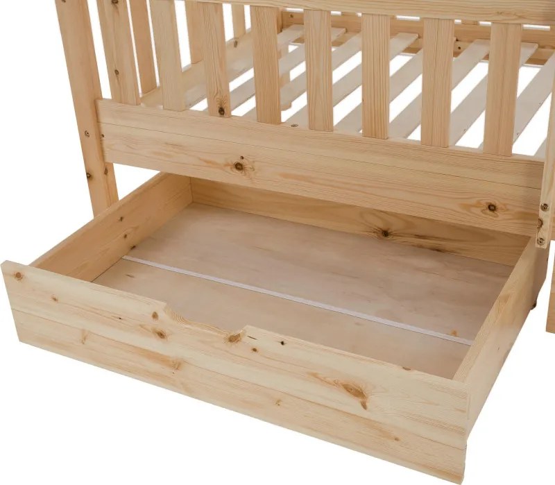 Montessori patrová postel 90x200, přírodní, VENITA TYP 2 Kondela 0000396844