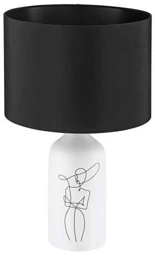 Eglo 43824 - Stolní lampa VINOZA 1xE27/40W/230V černá/bílá