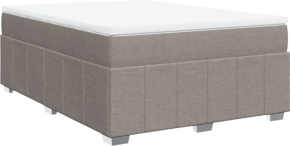 Box spring postel s matrací taupe 160x200 cm textil 3285488